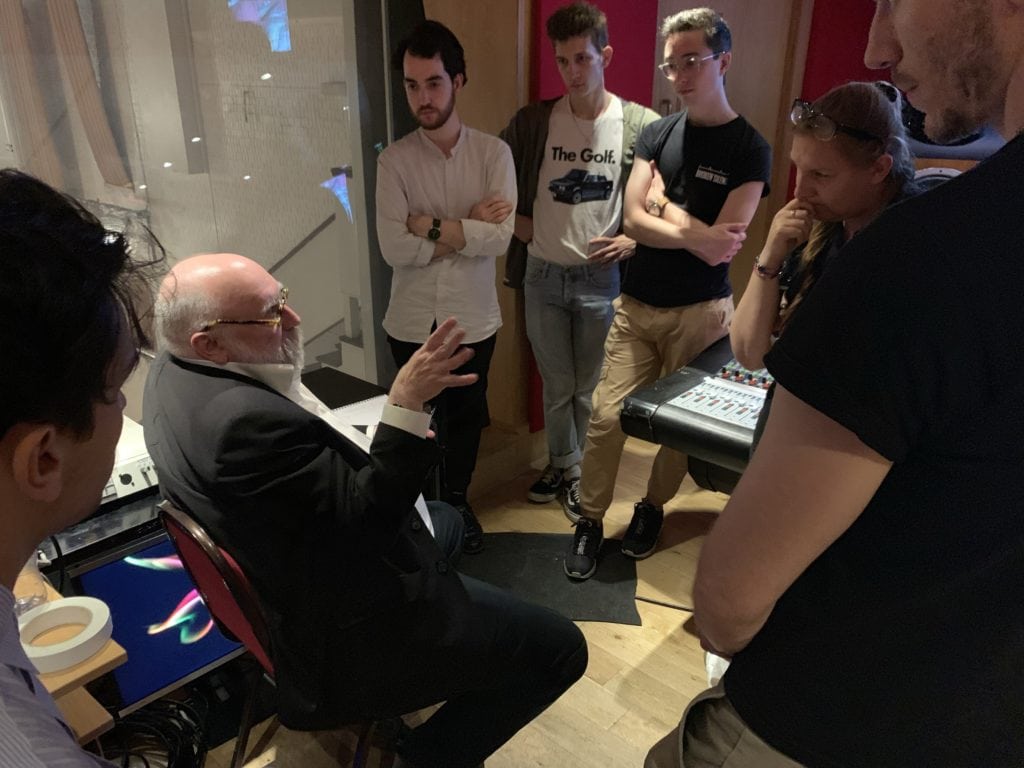 Master Class avec Sean Slade pour les élèves d'Abbey Road Paris.